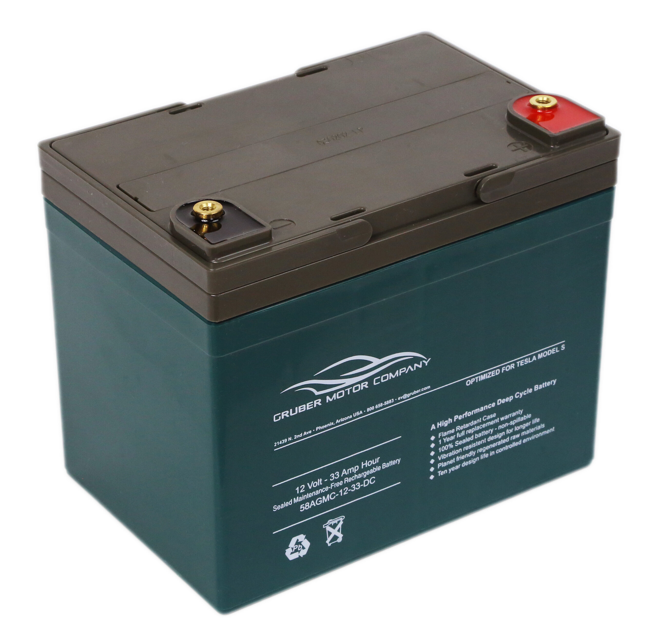 12 Volt Model S Battery - Gruber Motors